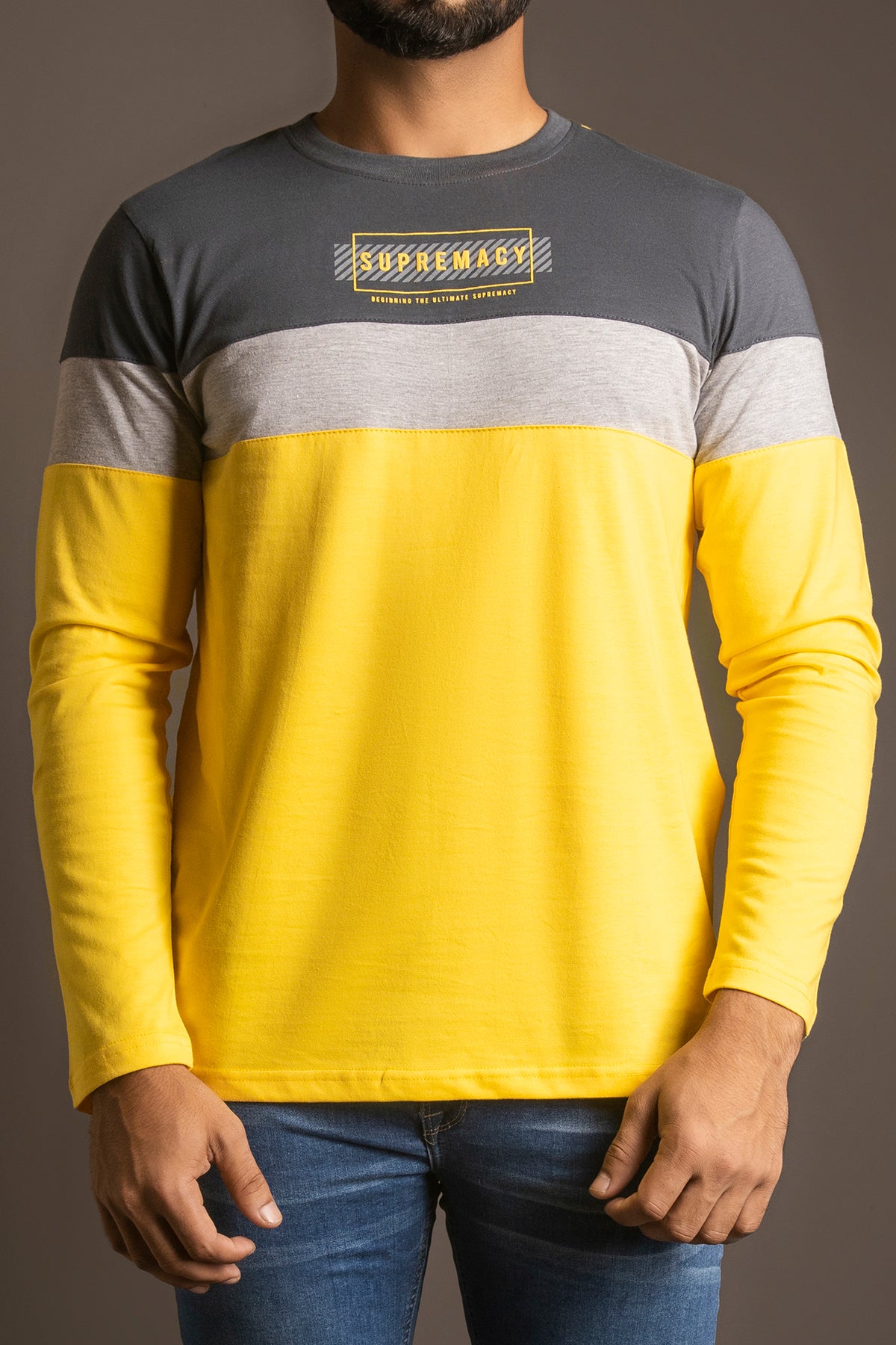 Supremacy Tri-Color Full Sleeve T-Shirt - W23 - MT0300R – Sclothers
