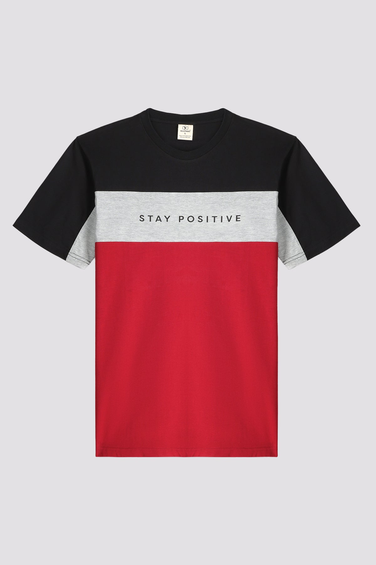 Stay Positive Tri-Color T-Shirt - A24 - MT0317R – Sclothers